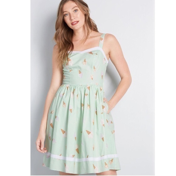 Modcloth | Dresses | Nwt Modcloth Sweetest Treat Ice Cream Cone Dress ...